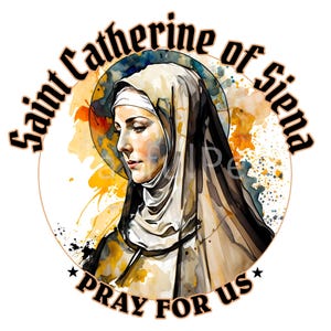 St Catherine of Siena Clipart PNG, Saint Catherine of Siena PNG Pray ...