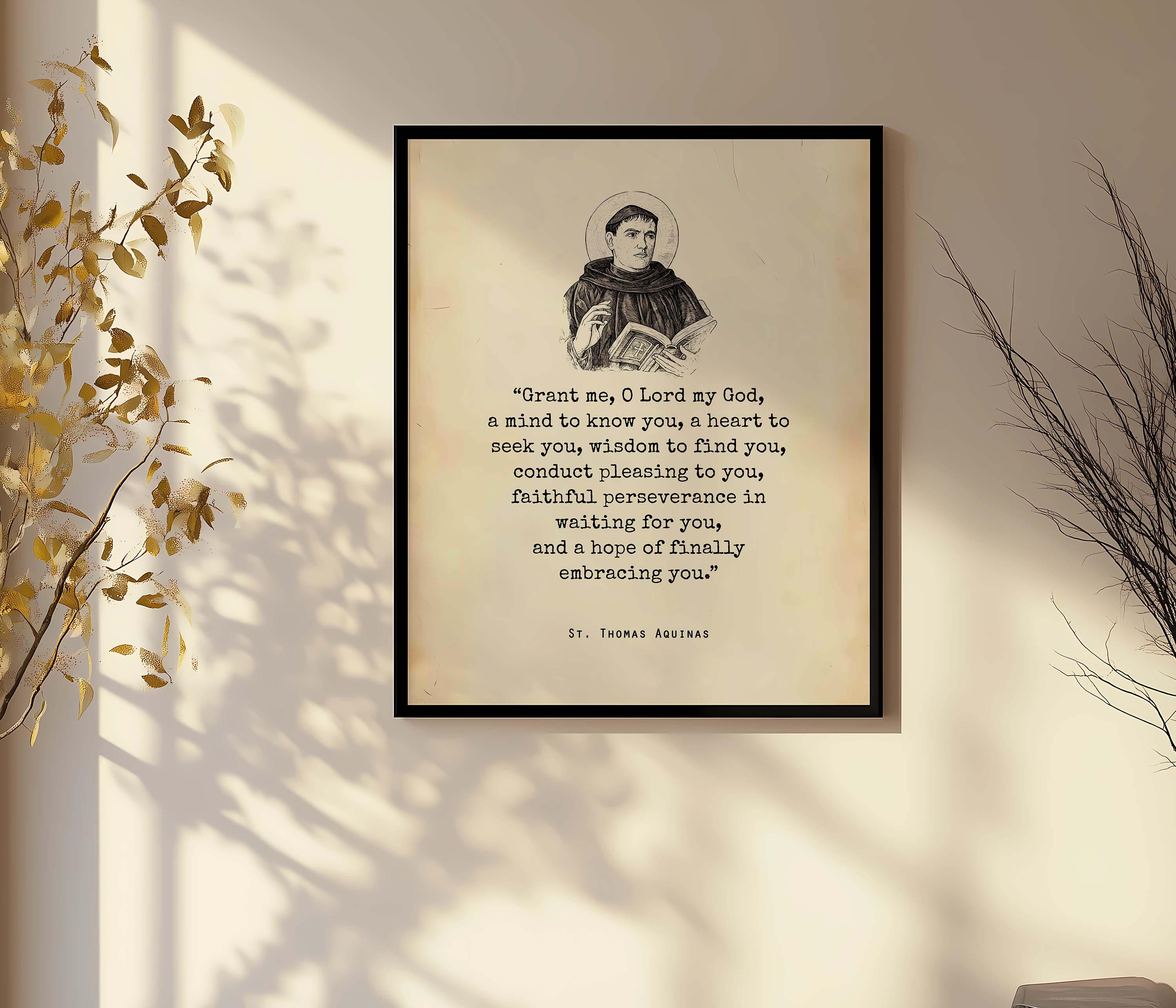 St Thomas Aquinas Quote Wall Art Printable, Saint Thomas Prayer, Saints ...
