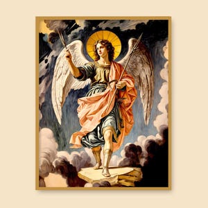 Saint Raphael the Archangel Printable Wall Art, Catholic Poster Print ...
