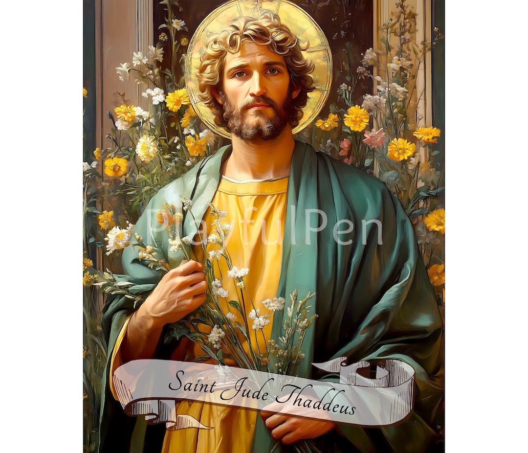 Saint Jude Thaddeus Wall Art, San Judas Tadeo, Catholic Printable ...