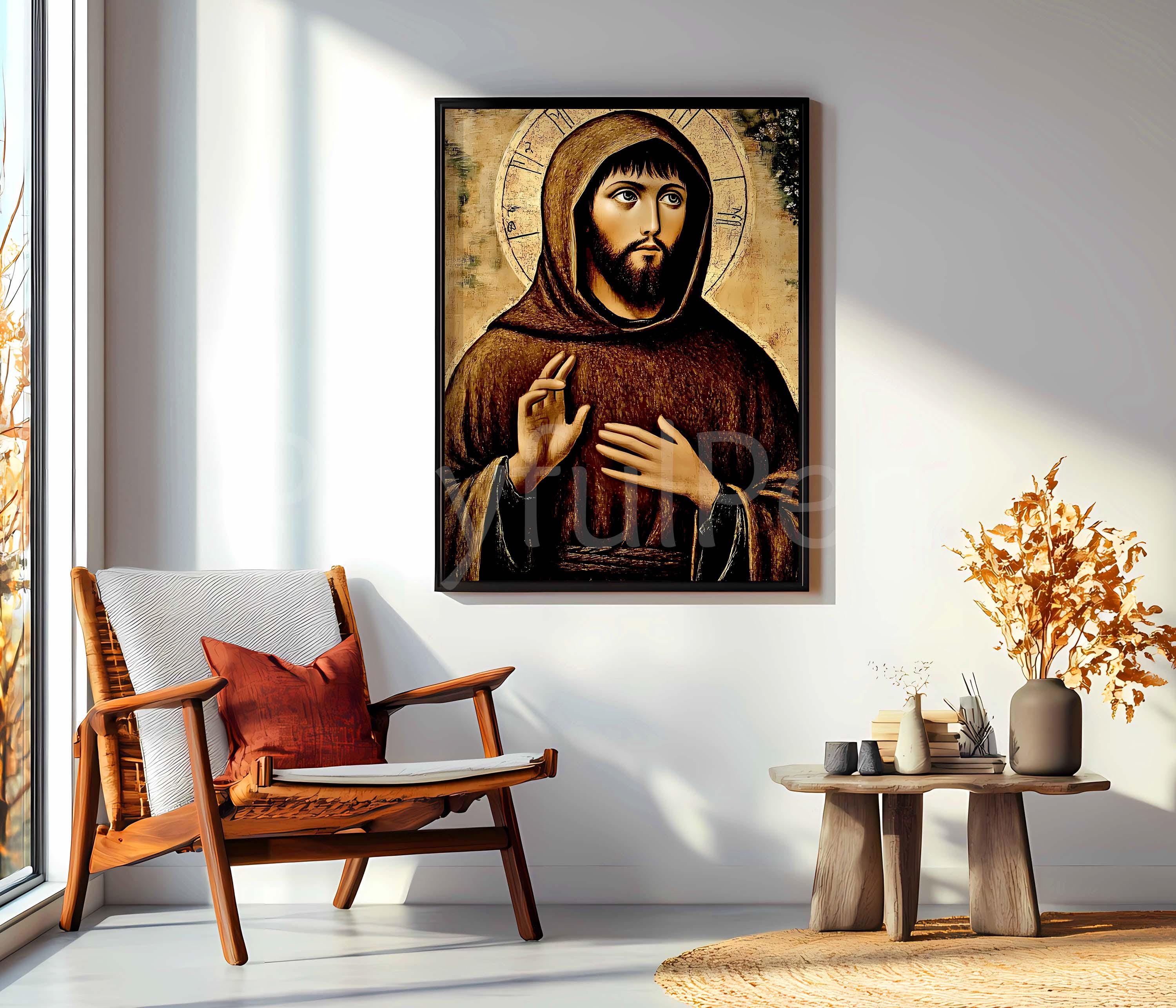 St Francis of Assisi Printable Poster Wall Art, Franciscan Saints ...