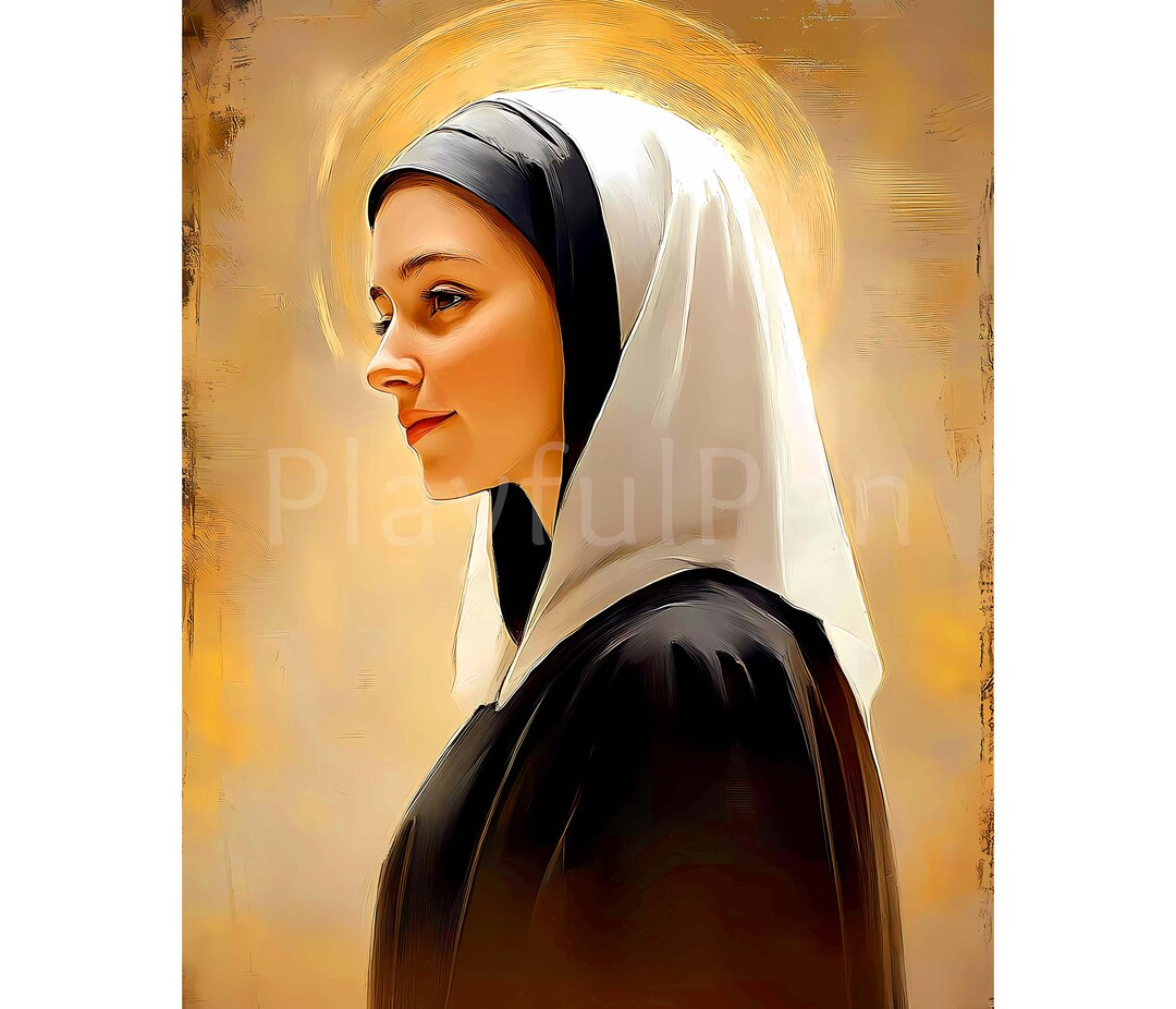 St Margaret Mary Alacoque Wall Art, Visitation Nun, Catholic Printable ...