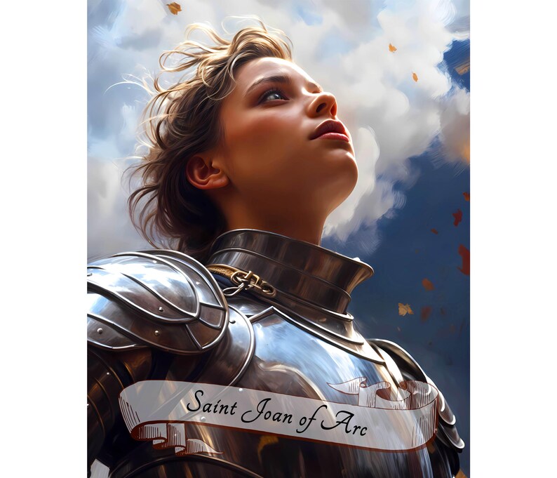 Saint Joan of Arc Printable Wall Art Print, Digital Download Christian ...