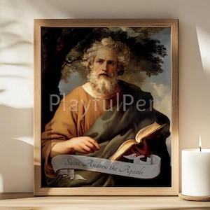 Saint Andrew the Apostle Printable Wall Art Print, Digital Download ...
