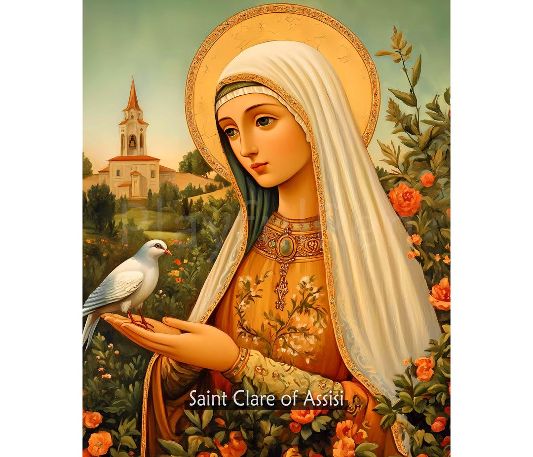 St Clare of Assisi Printable Wall Art Poster, Franciscan Saints ...