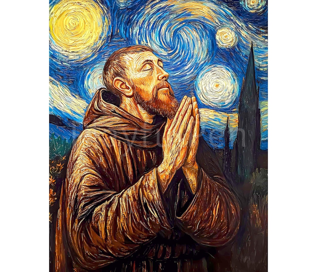 Saint Francis of Assisi Wall Art Printable, Digital Download Christian ...