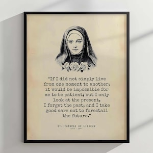 St Therese of Lisieux Quote Wall Art, Saint Therese of the Child Jesus ...
