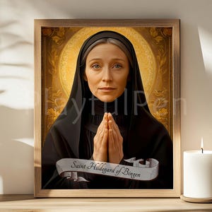 St Hildegard of Bingen Wall Art Printable , Saint Hildegard Von Bingen ...