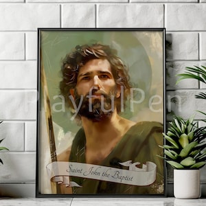 Saint John the Baptist Printable Wall Art, Catholic Poster Print ...