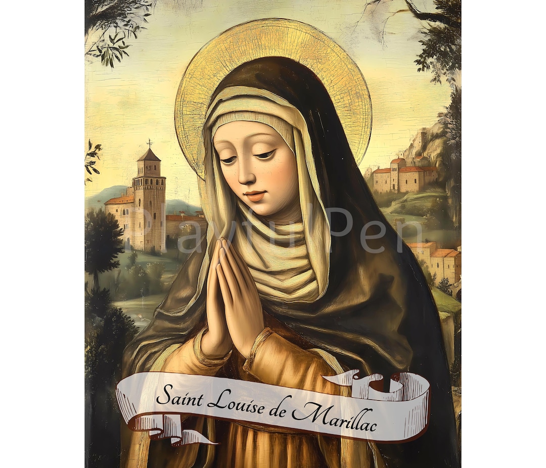 St. Louise De Marillac Wall Art Printable, Catholic Art Downloadable ...
