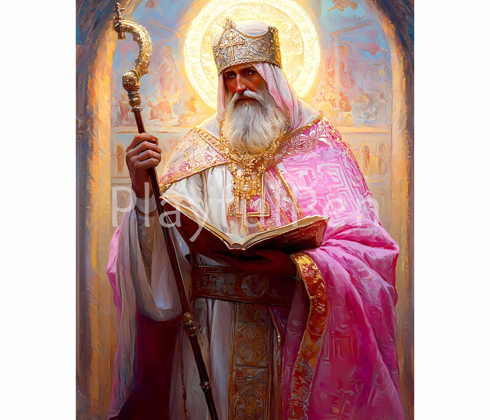 St. Cyprian Wall Art, Western Eastern Church Saint Print, Early ...