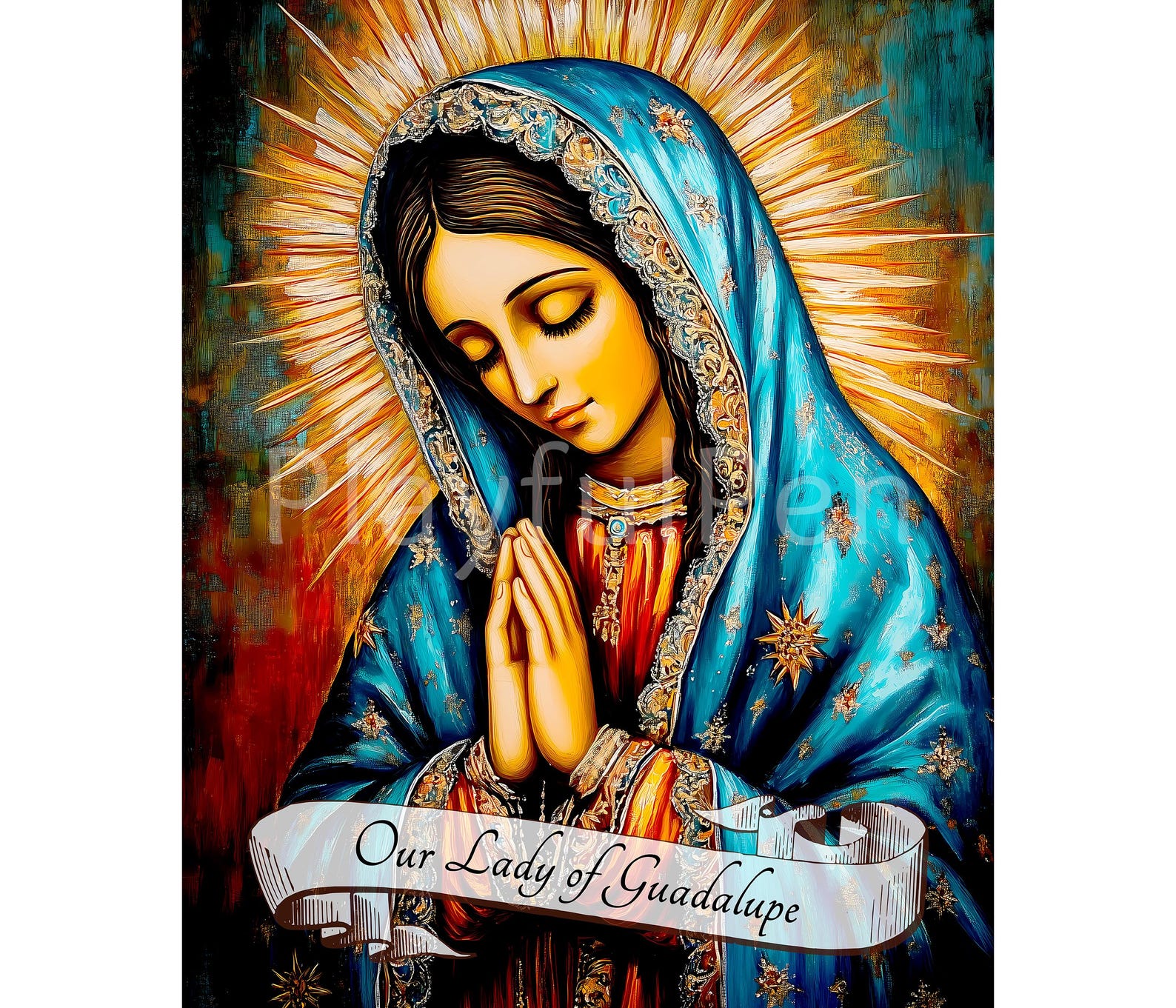 Our Lady of Guadalupe Printable Wall Art Print, Digital Download ...