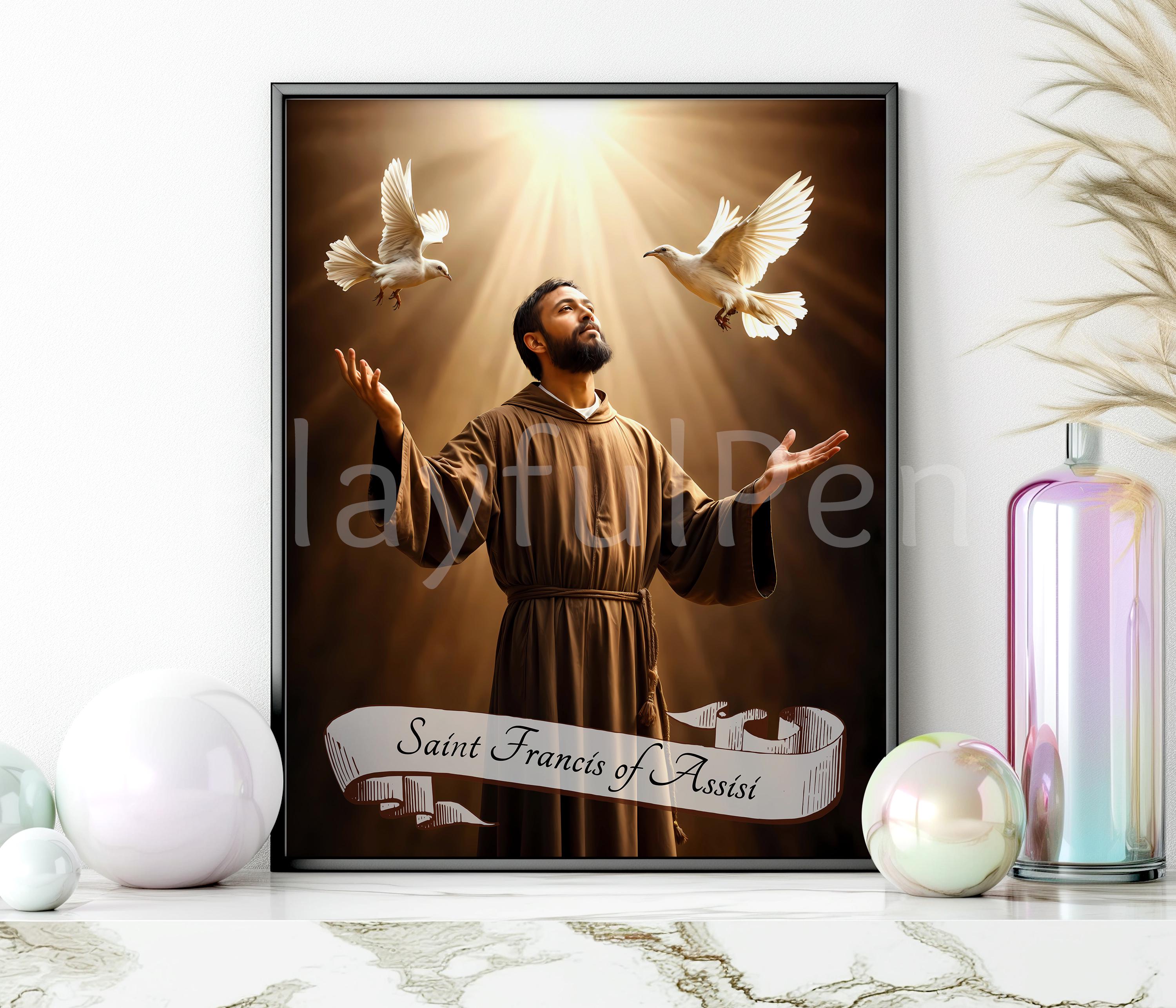 Saint Francis of Assisi Printable Wall Art Print, Digital Download ...