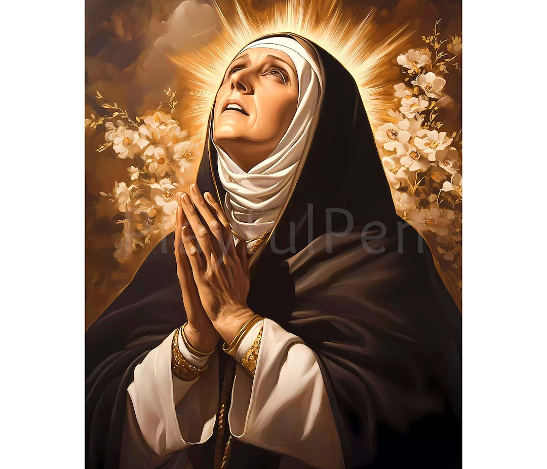 St Monica Wall Art Printable Poster, Saint Monica Mother of Saint ...