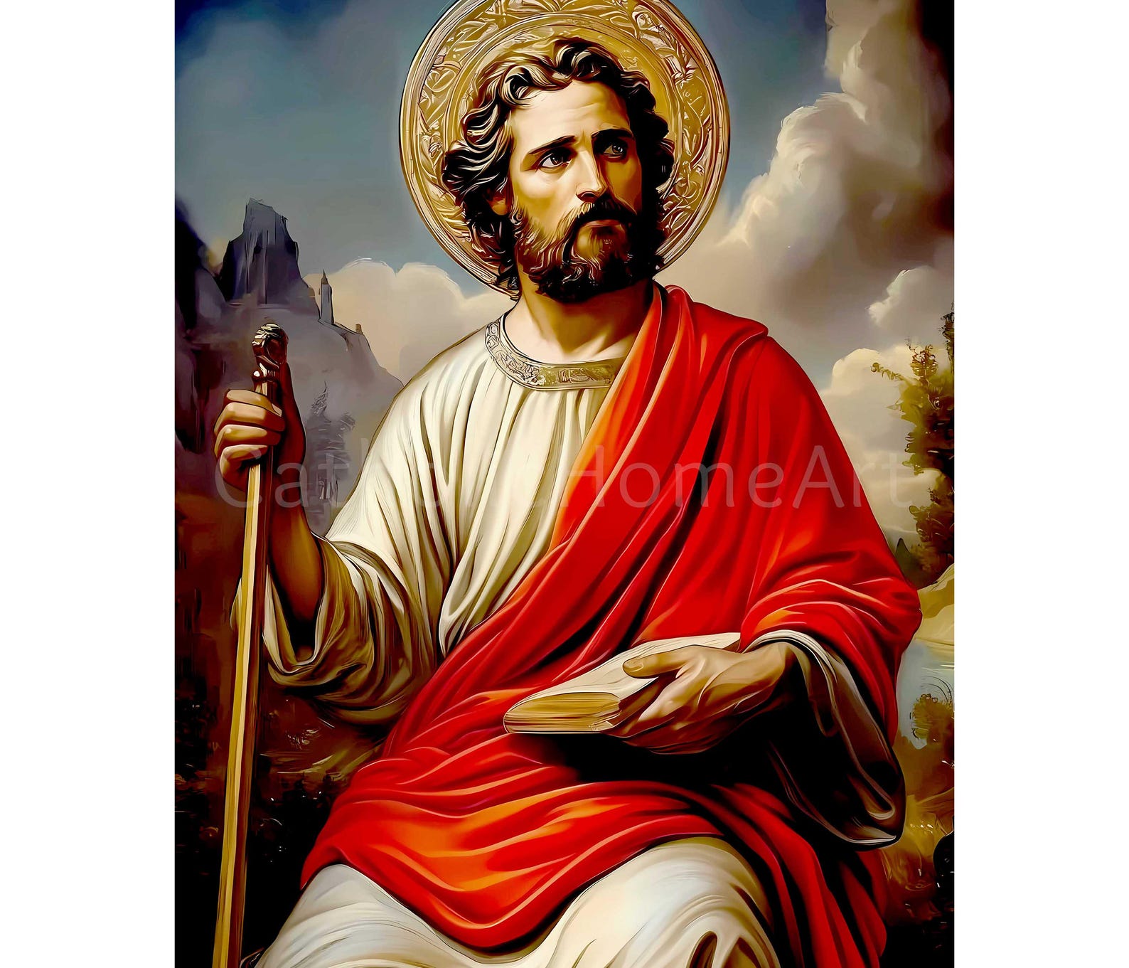 St. Simon the Zealot Wall Art Printable, Saint Simon Zealot Catholic ...