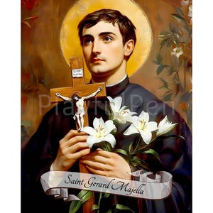 Saint Gerard Majella Wall Art Printable, St Gerard Digital Download ...