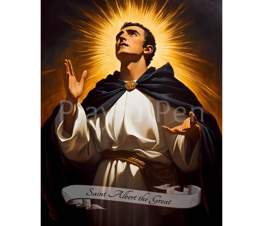 St Albert the Great Printable Wall Art, Saint Albert Catholic Poster ...