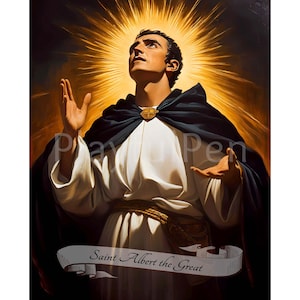 St Albert the Great Printable Wall Art, Saint Albert Catholic Poster ...