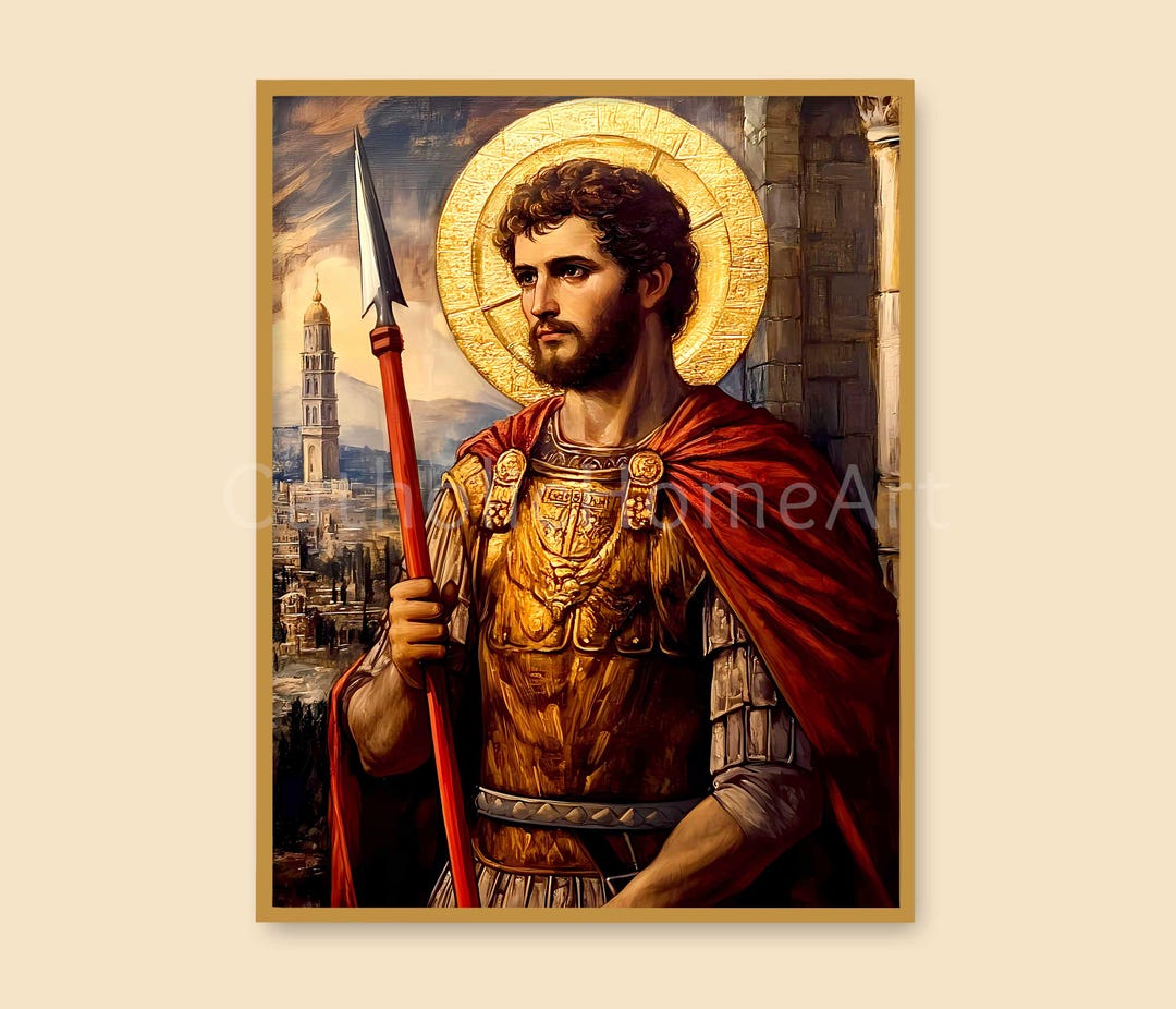 Saint Longinus Printable Wall Art, St Longinus Roman Soldier Print ...