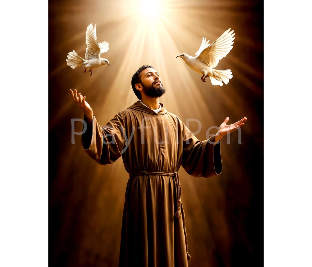 Saint Francis of Assisi Printable Wall Art Print, Digital Download ...