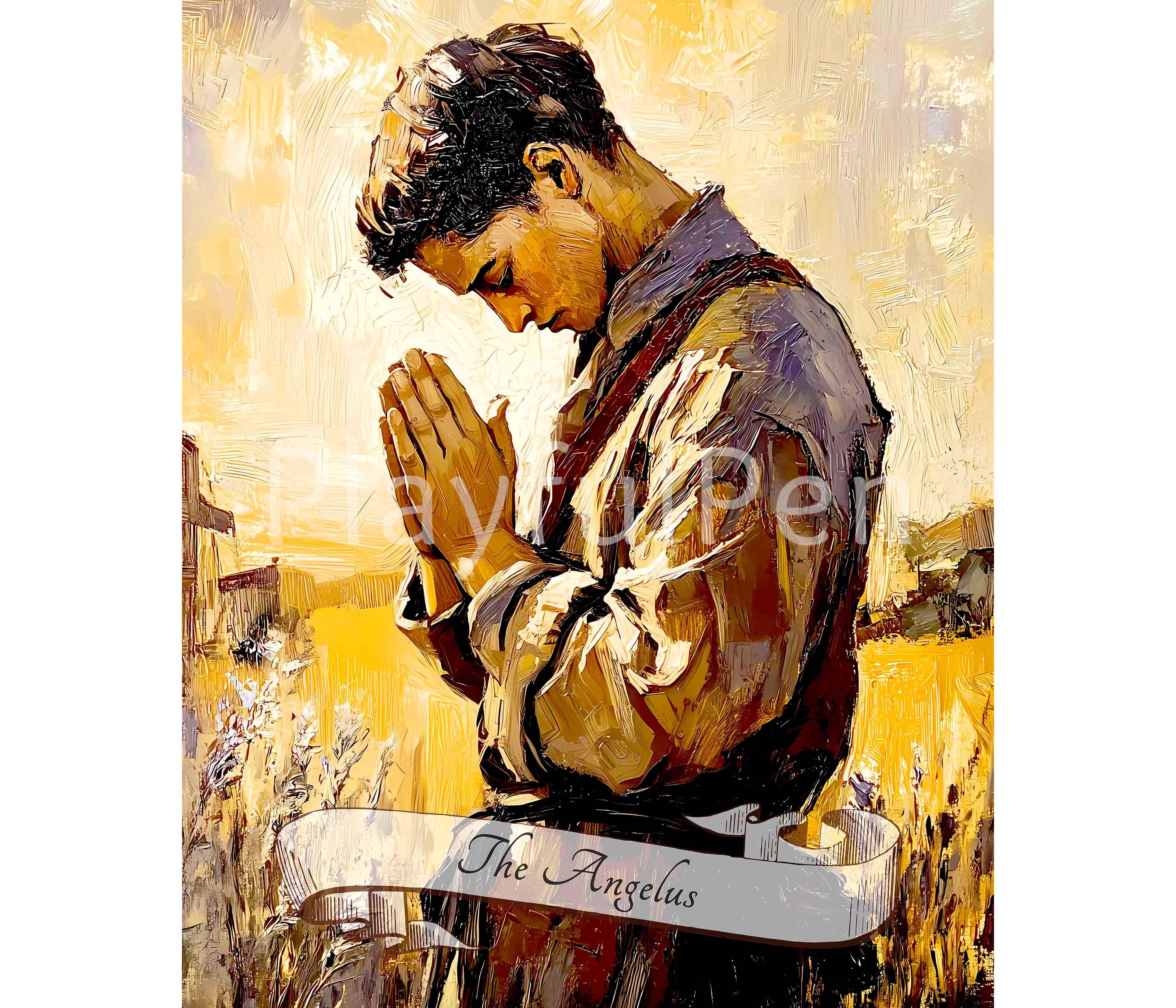 Working Man Praying the Angelus, Catholic Printable, Religious Art ...