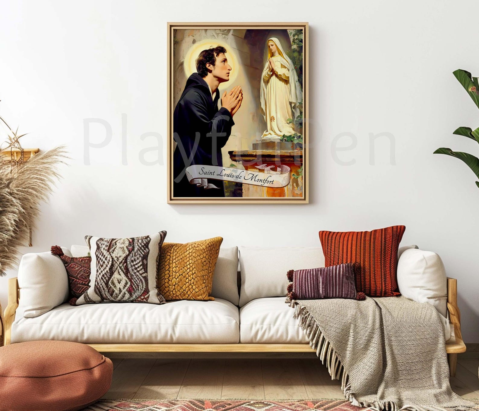 St Louis De Montfort Wall Art Printable, Saint Louis Monfort Art Print ...