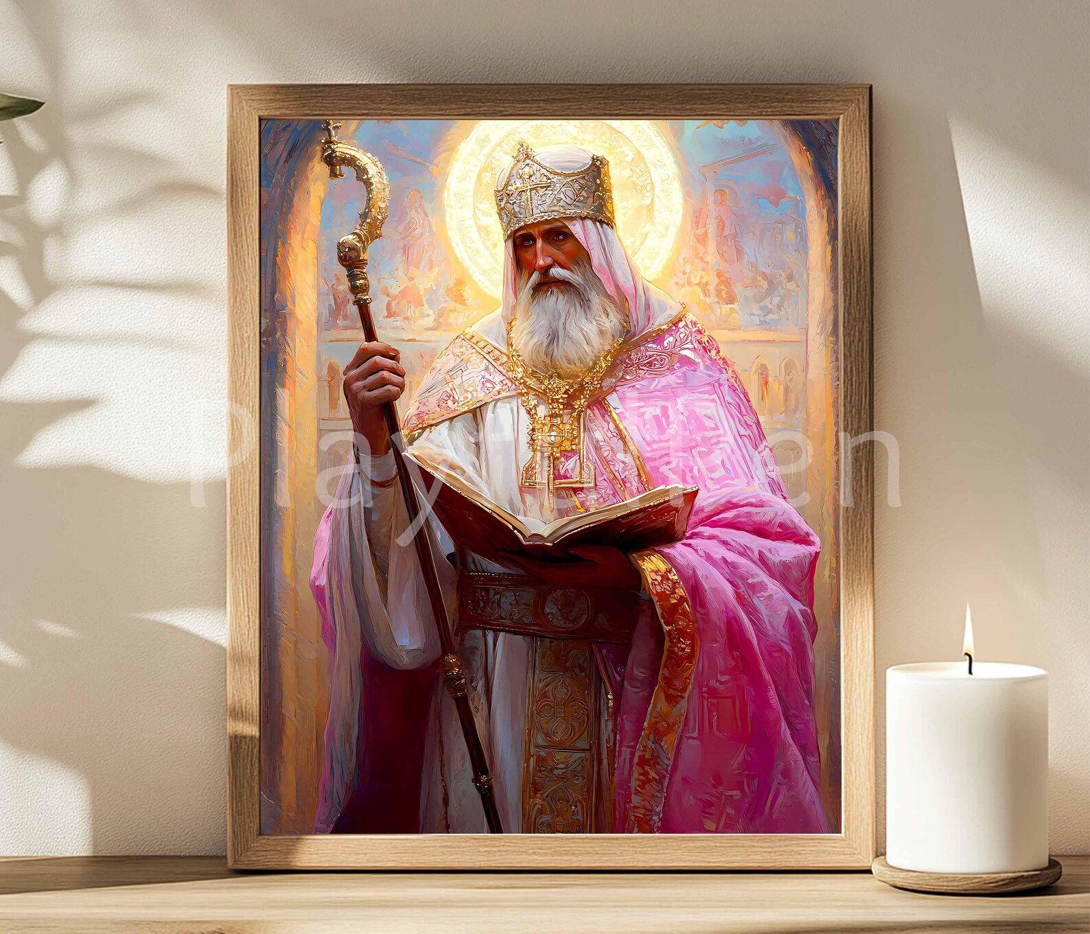 St. Cyprian Wall Art, Western Eastern Church Saint Print, Early ...