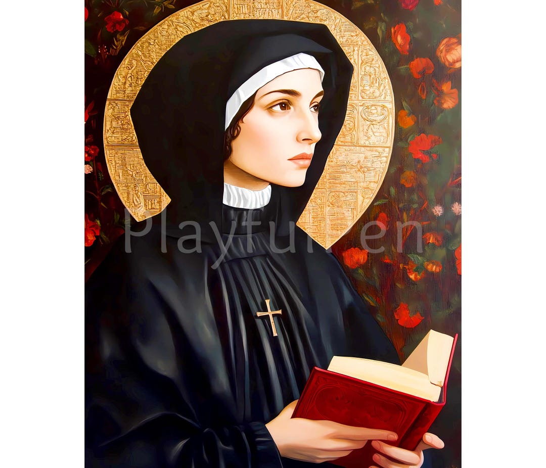 Saint Elizabeth Ann Seton Wall Art, St Mother Seton Art Print, Catholic ...