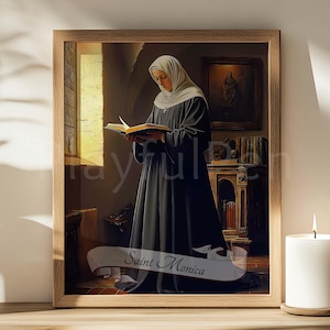 St Monica Wall Art Printable Poster, Saint Monica Mother of Saint ...
