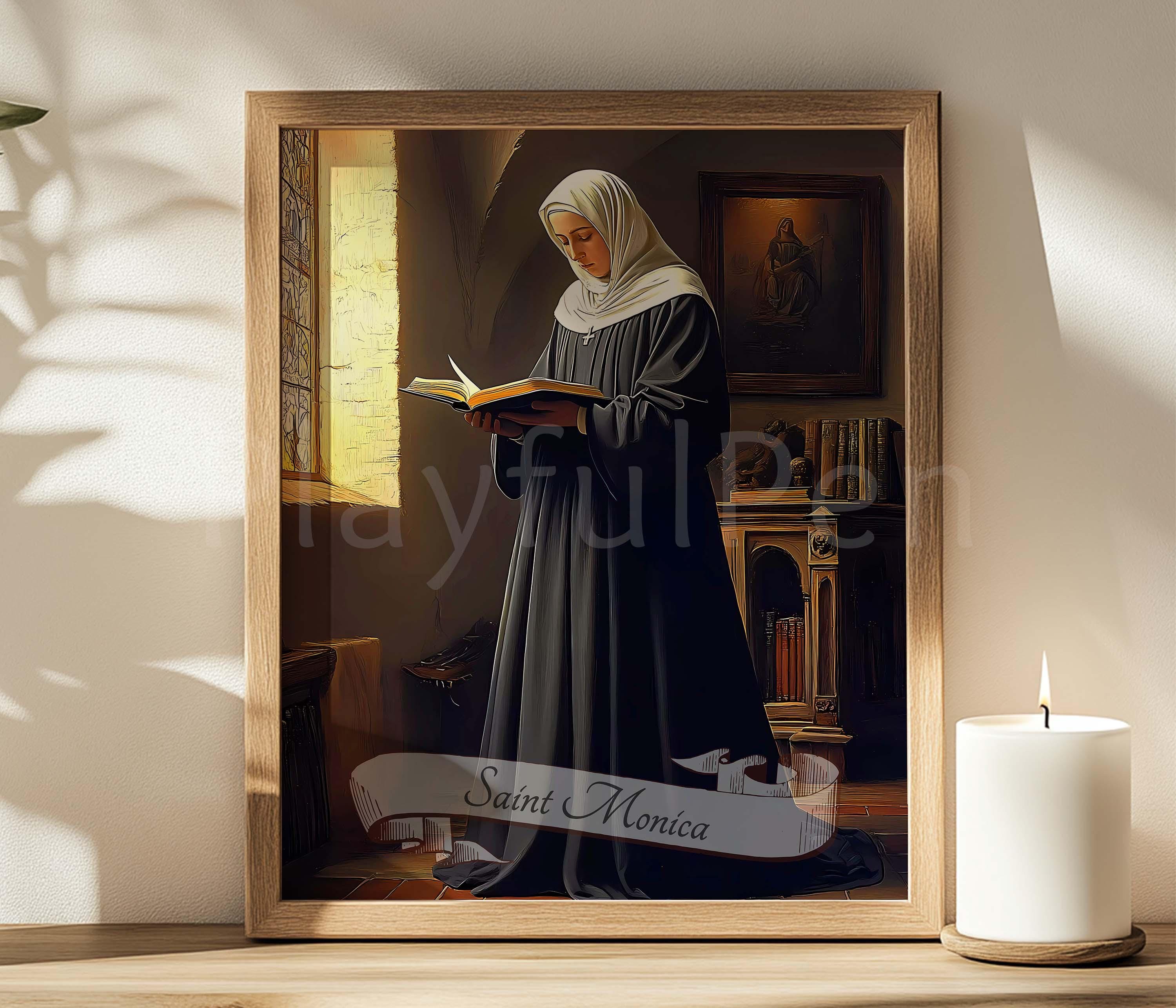 St Monica Wall Art Printable Poster, Saint Monica Mother of Saint ...