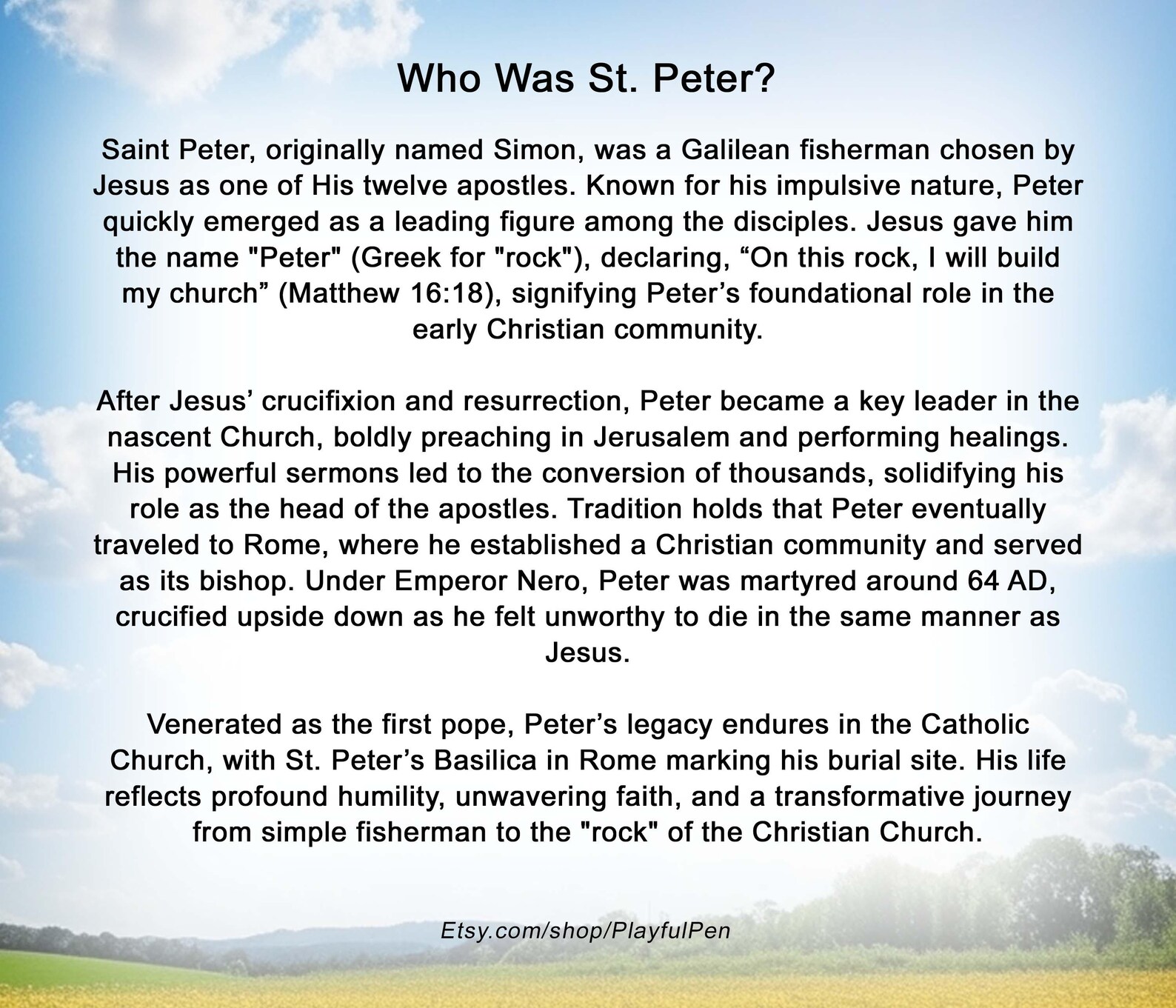 Keys of Saint Peter Printable Wall Art, St Peter Holding the Key to the ...