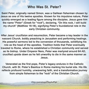 Keys of Saint Peter Printable Wall Art, St Peter Holding the Key to the ...