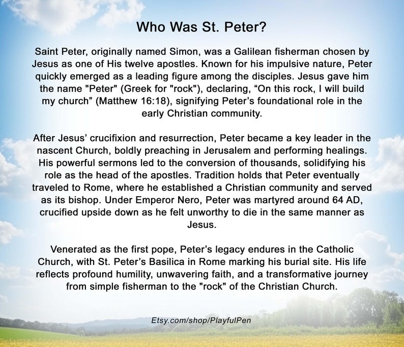 Keys of Saint Peter Printable Wall Art, St Peter Holding the Key to the ...