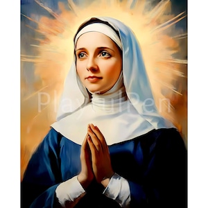 St Catherine Laboure Wall Art Printable, Saint Catherine Miraculous ...