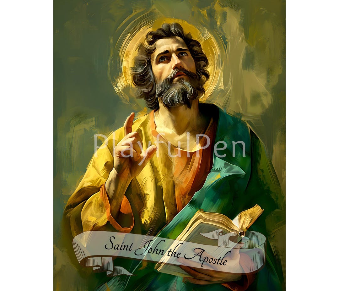 Saint John the Apostle Printable Wall Art, Catholic Poster Print ...