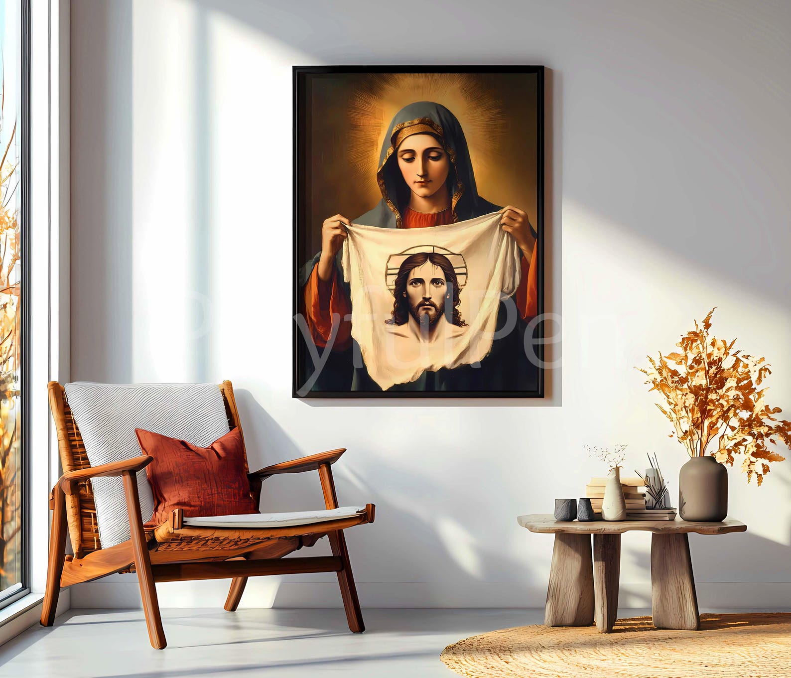 Saint Veronica Wall Art Printable, St Veronica Cloth With Jesus Face ...