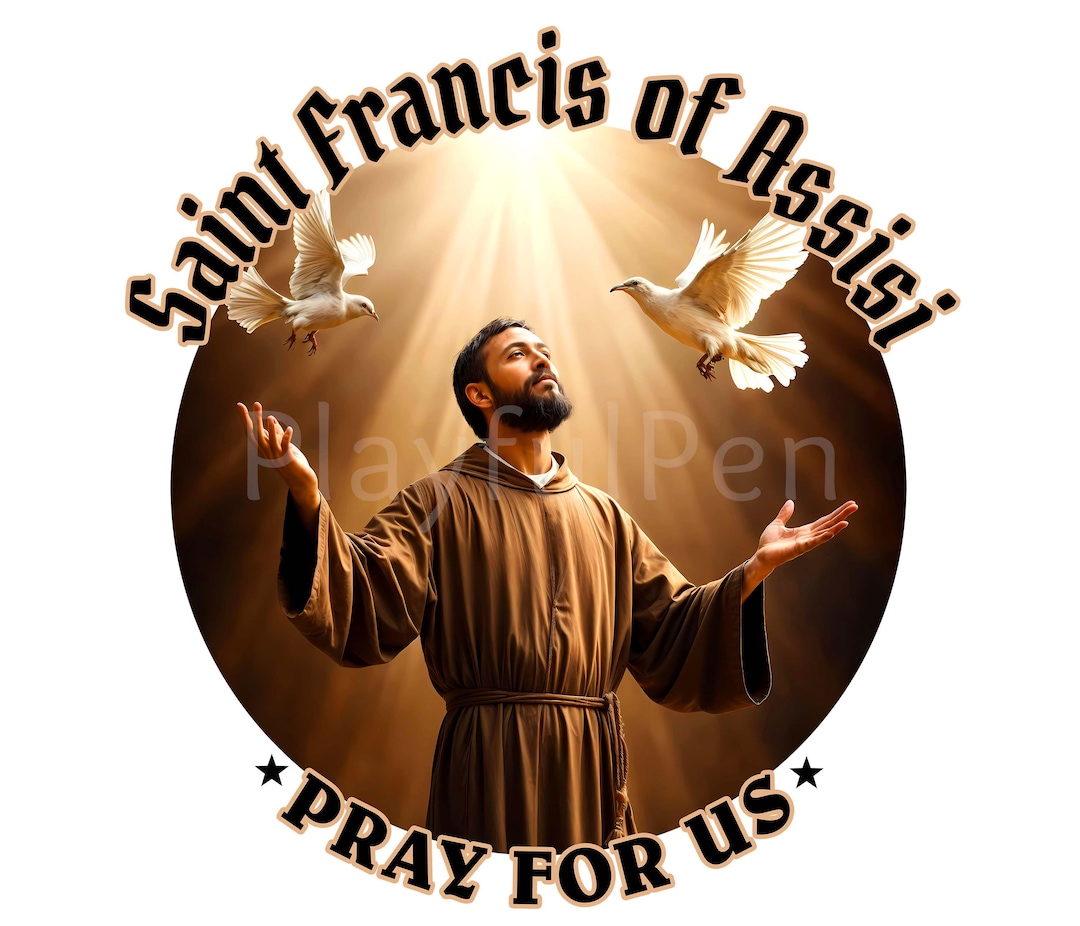 St Francis of Assisi Clipart PNG, Saint Francis Clip Art, Catholic Art ...