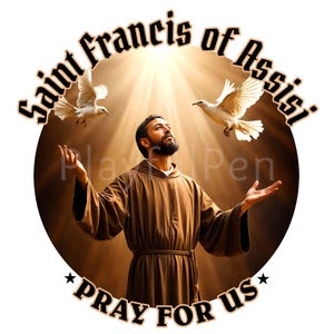 St Francis of Assisi Clipart PNG, Saint Francis Clip Art, Catholic Art ...
