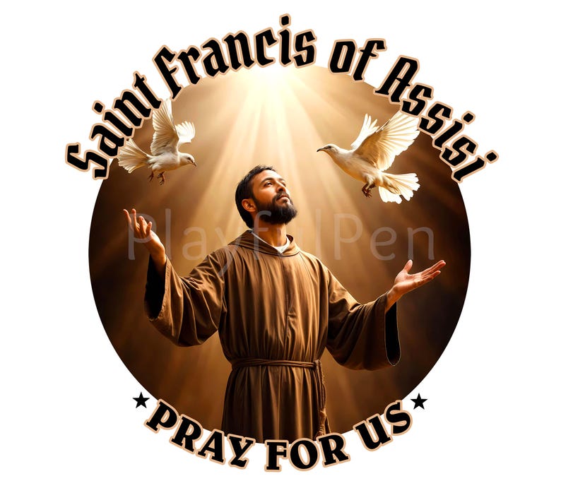 St Francis of Assisi Clipart PNG, Saint Francis Clip Art, Catholic Art ...