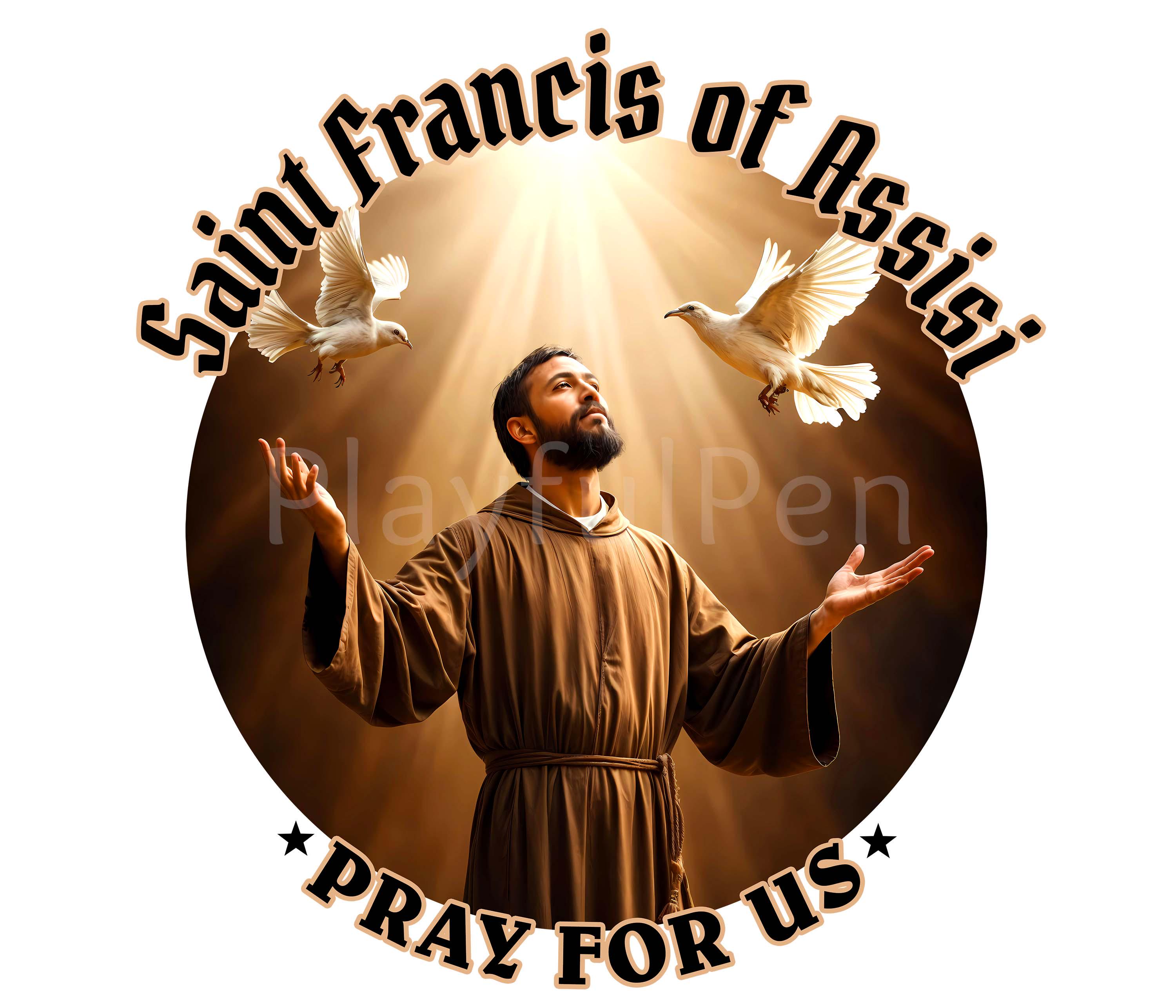 St Francis of Assisi Clipart PNG, Saint Francis Clip Art, Catholic Art ...