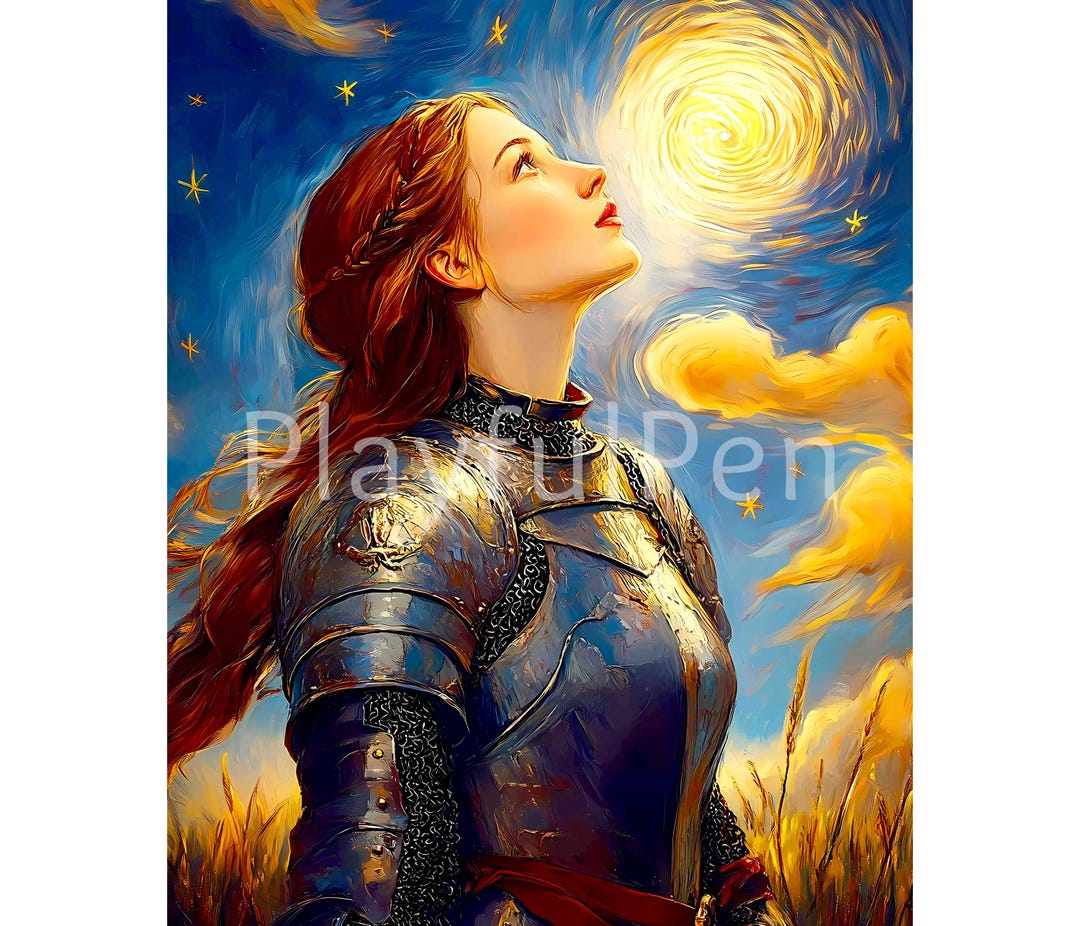 Joan of Arc Wall Art Printable, St Joan of Arc Print, Saints Digital ...