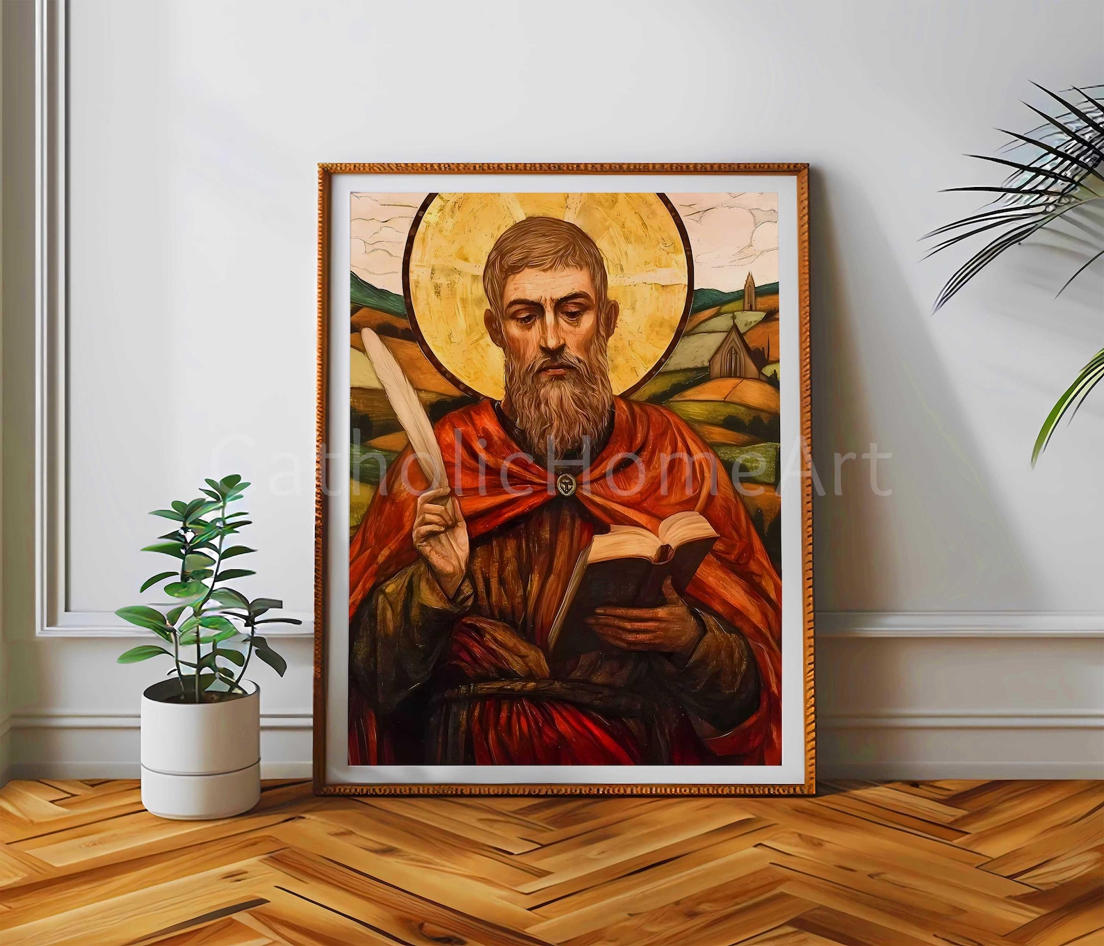 St Bede the Venerable Wall Art Printable, Saint Bede Catholic Wall Art ...
