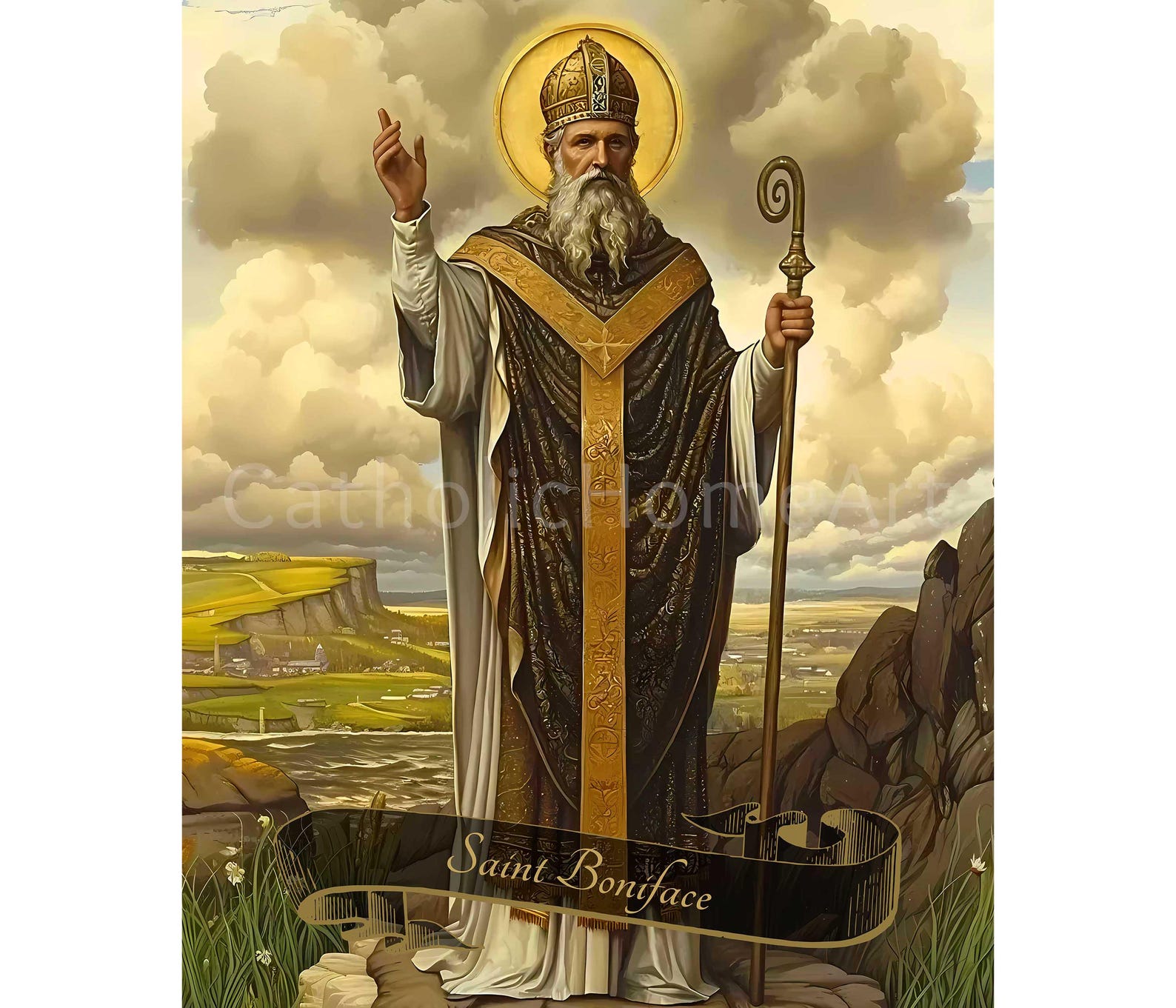 St Boniface Printable Wall Art, Saint Boniface Poster Print ...