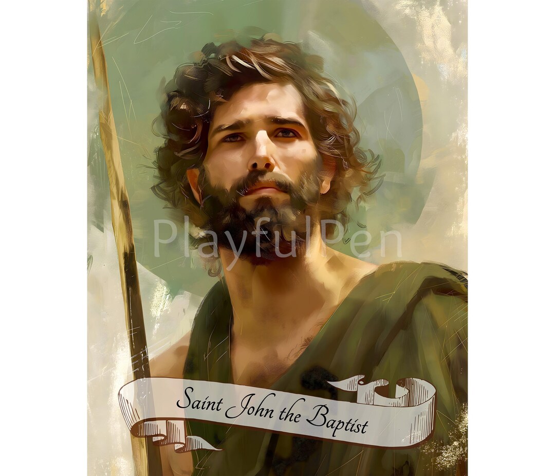 Saint John the Baptist Printable Wall Art, Catholic Poster Print ...