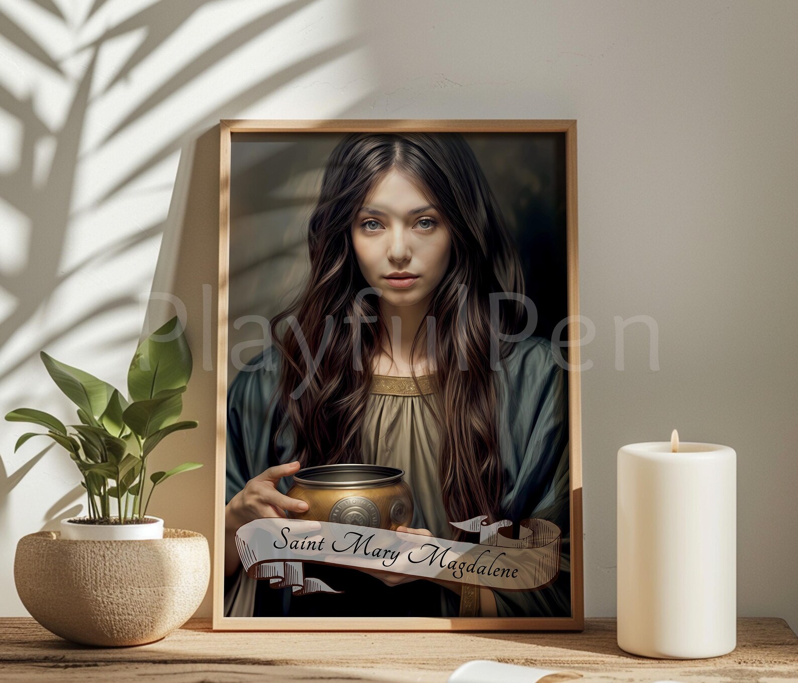Saint Mary Magdalene Printable Wall Art, Catholic Poster Print ...