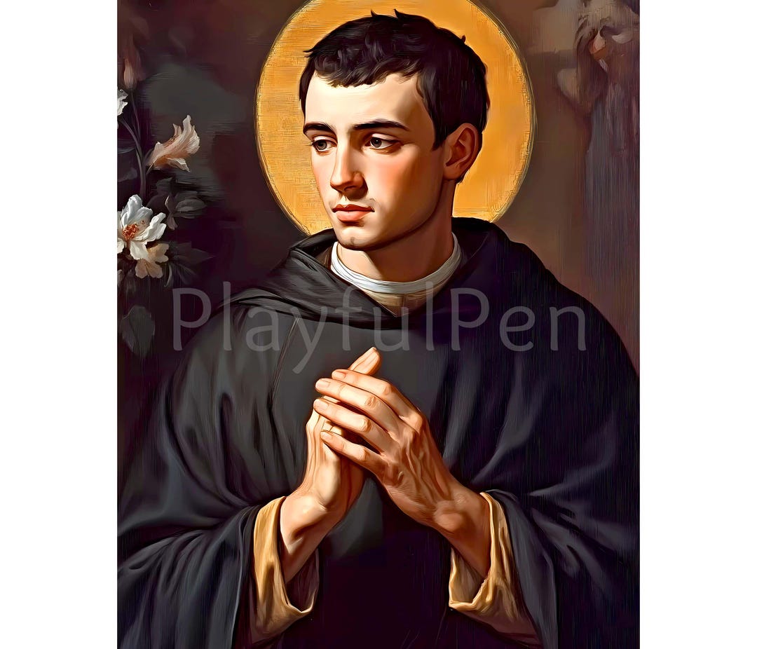 St Aloysius Gonzaga Printable Wall Art, Saint Aloysius Catholic Poster ...