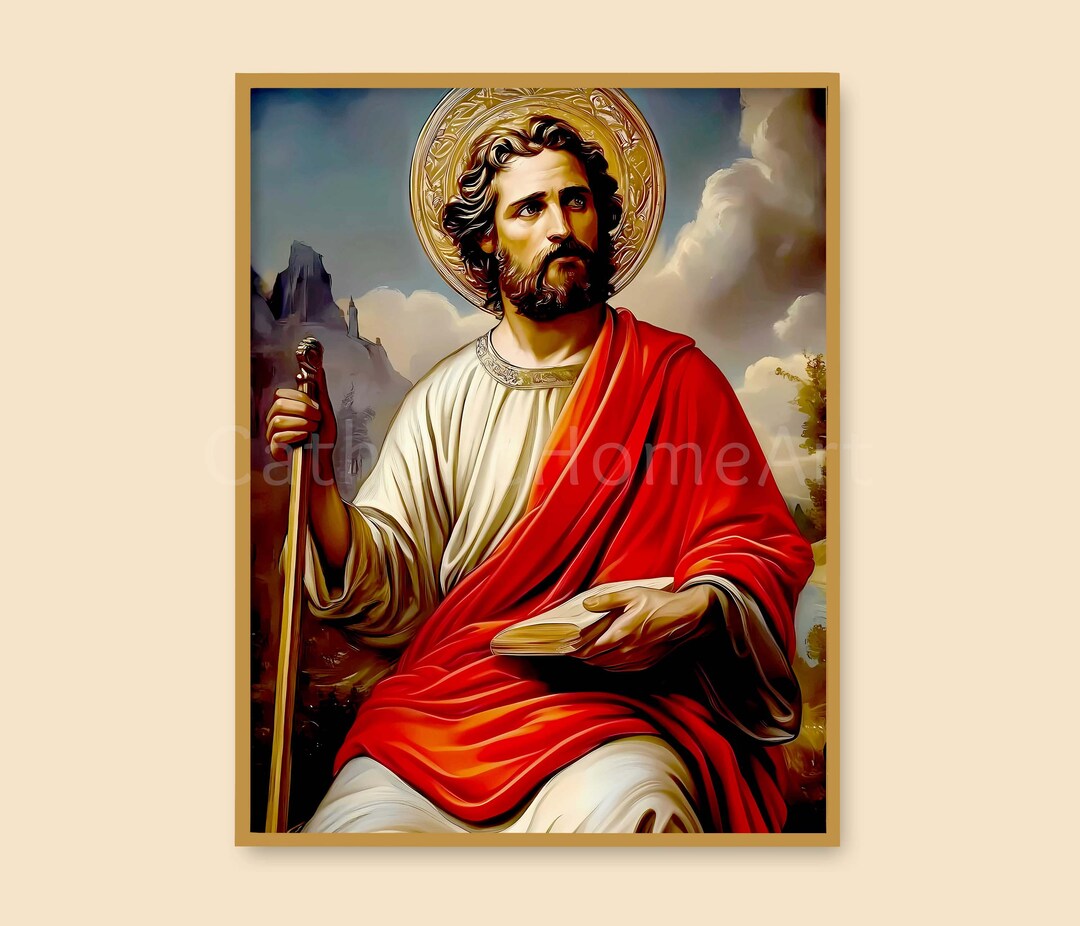 St. Simon the Zealot Wall Art Printable, Saint Simon Zealot Catholic ...