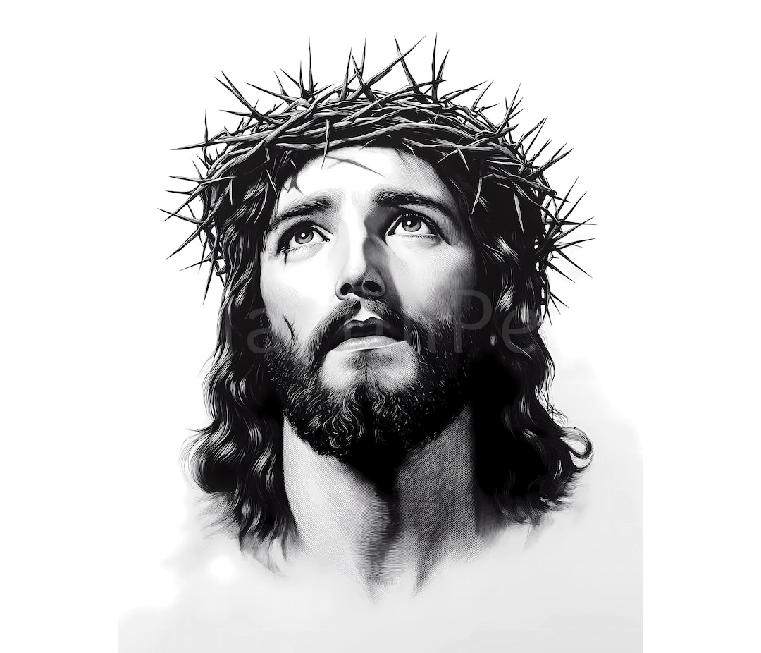 Portrait of Jesus Christ Printable Poster, Jesus Portrait Wall Art ...