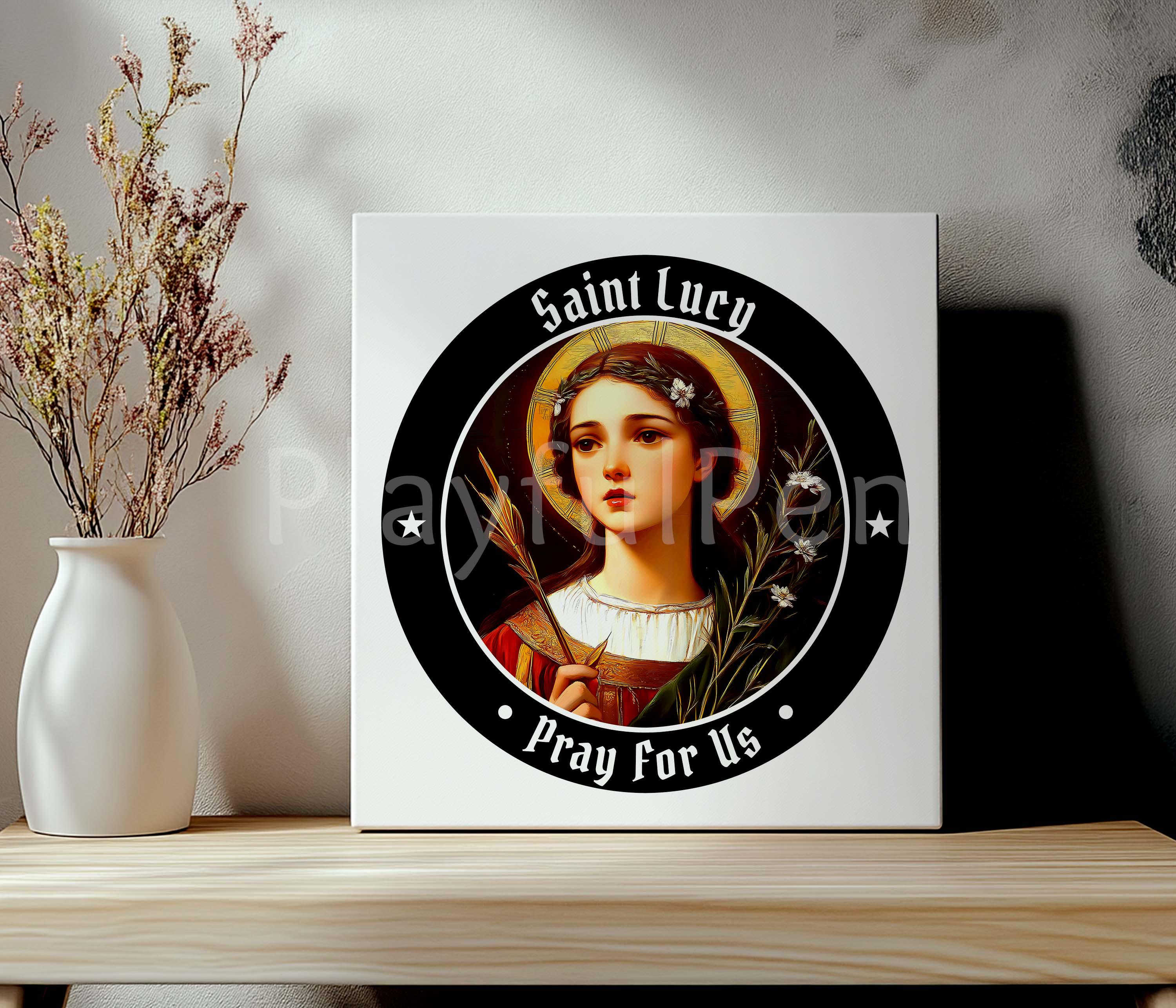 Saint Lucy Clipart PNG, St Lucia of Syracuse Pray for Us Printable Clip ...