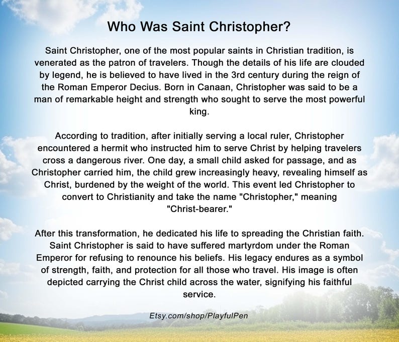 St Christopher Clipart PNG, Saint Christopher PNG Pray for Us Clip Art ...